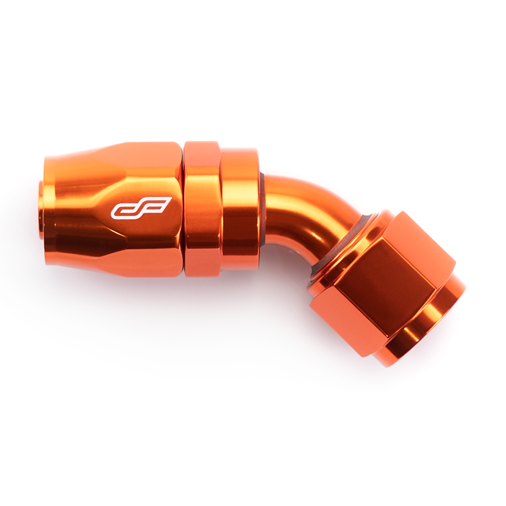 Color Fittings 45 Degree Female Aluminum Hose End Fitting | -6AN
