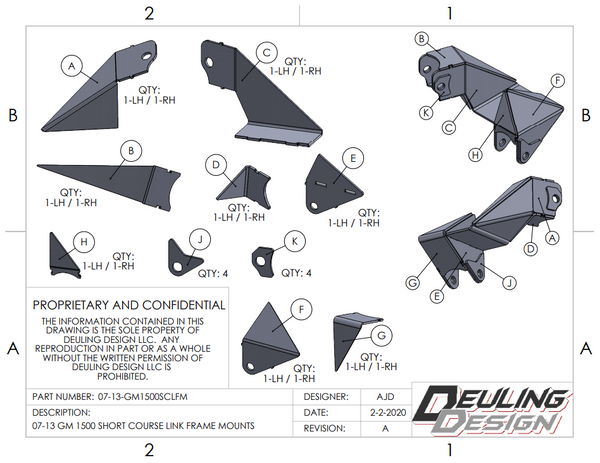 Desert/PreRunner 4 Link Frame Mounts