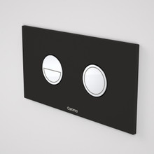 Caroma Invisi Series II® Round Dual Flush Plate & Buttons Black w ...