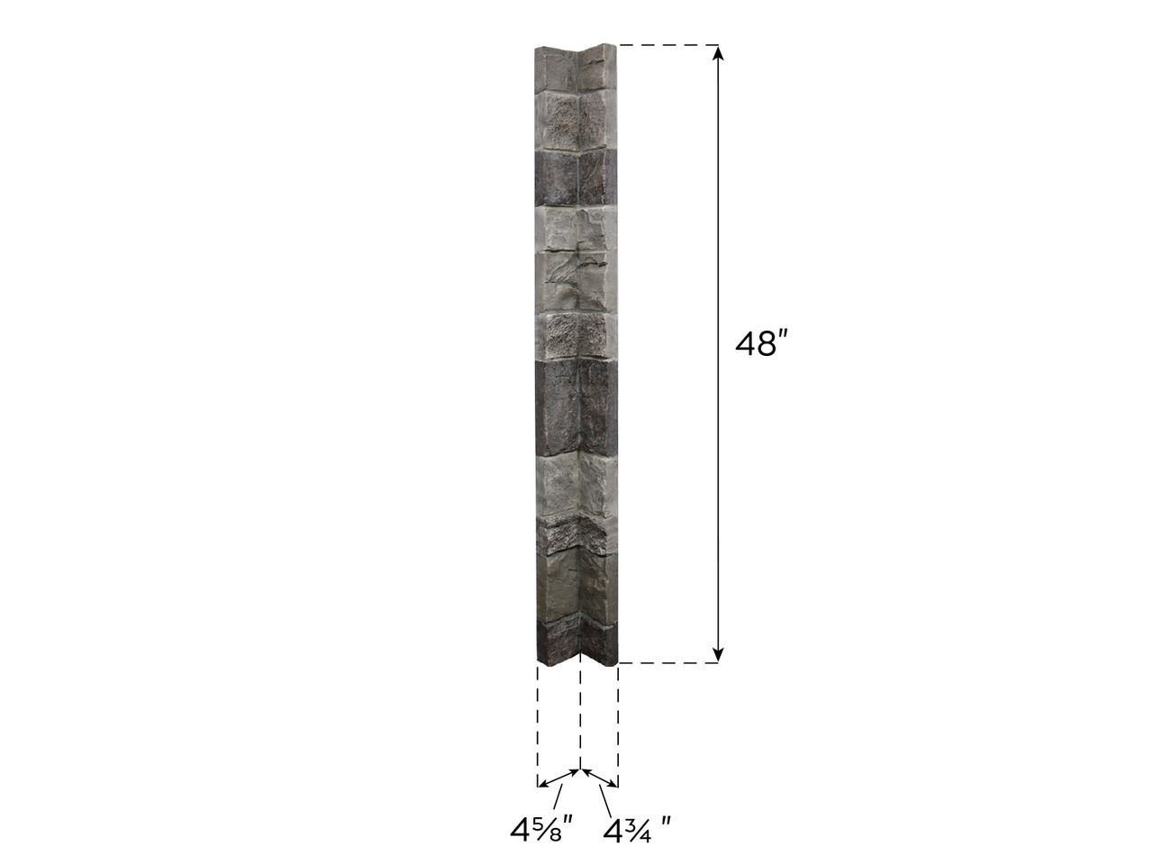 Universal Dry Stack Stone Flush Inside Corner