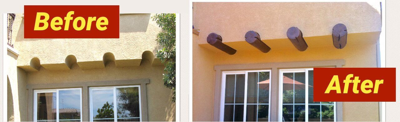 Faux Viga Tail Install in Carlsbad, CA [FEATURED PROJECT] - AZ Faux