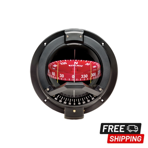 Ritchie BN-202 Navigator Compass - Bulkhead Mount - Black