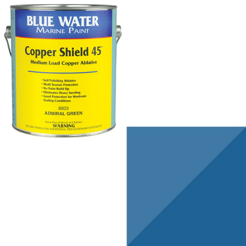 Blue Water Marine Paint Copper Shield 45 Blue -Gallon