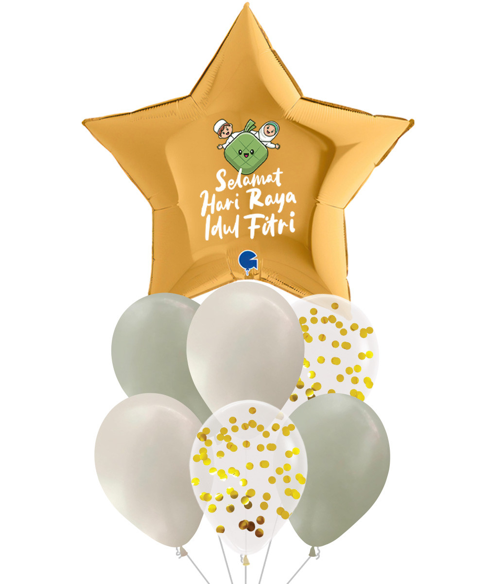 [Sinar Raya] Personalised Jewel Balloon Dome - Selamat Hari Raya Idul Fitri