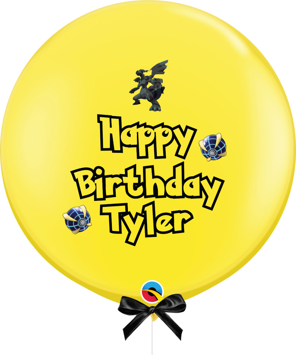 [Party: Pokemon] 36" Personalised Jumbo Latex Balloon (Yellow ...