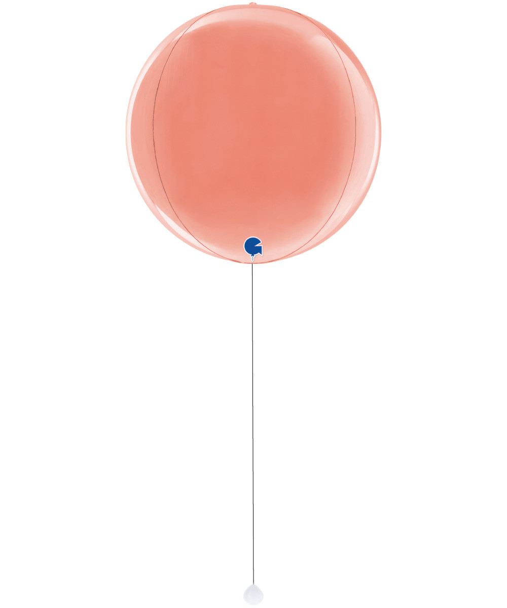 [Orbz] 15" Globe 4D Balloon - Rose Gold - Give Fun