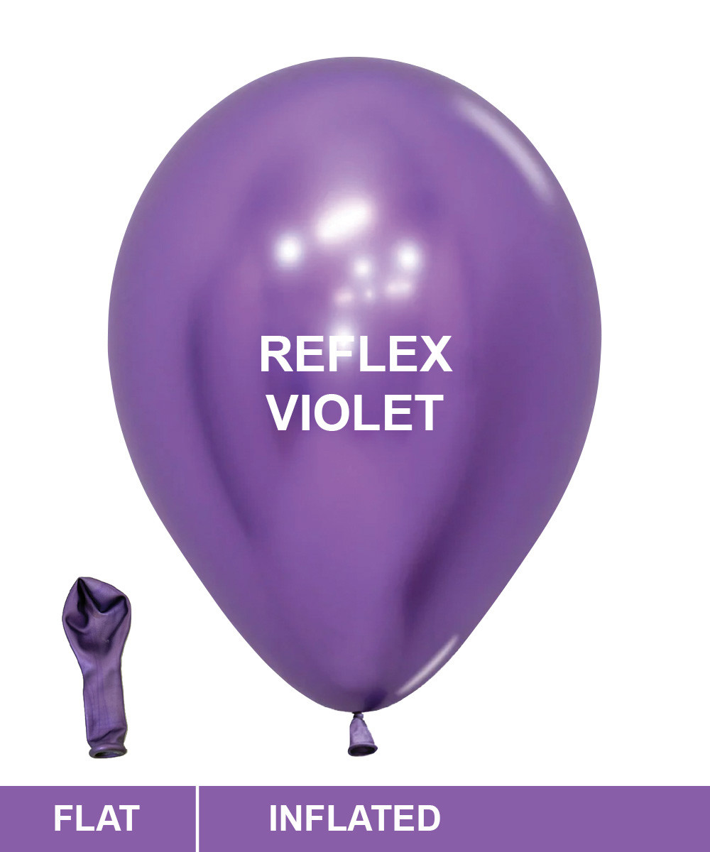 5" Mini Reflex Round Latex Balloon - Violet - Give Fun