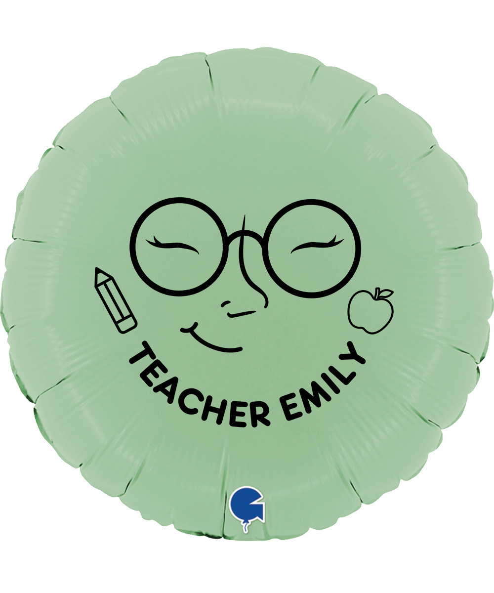 [Celebrating Teachers] 18" Personalised Round Foil Balloon on Stick ...