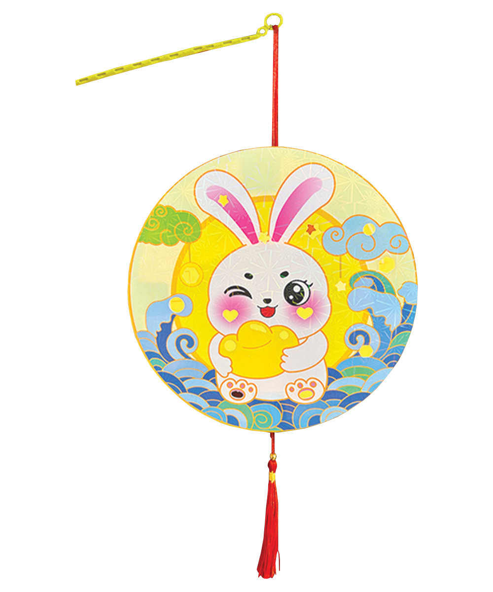 [Mid Autumn 中秋佳节] Creative Paper Lantern DIY Pack (30cm) - Round Bunny ...