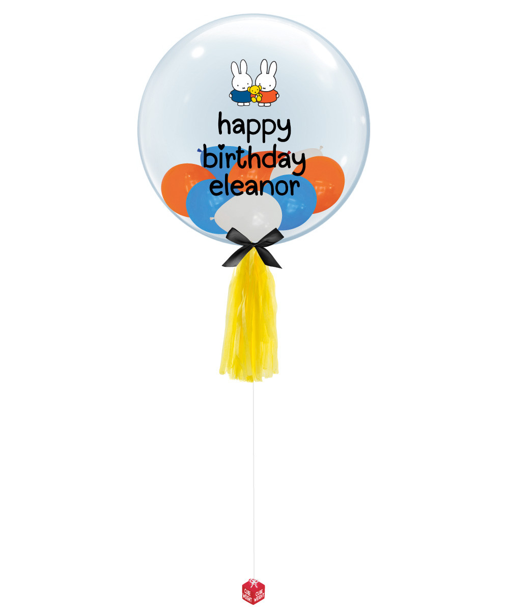 24" Personalised Crystal Clear Bubble Balloon - Mini Balloons Filled ...