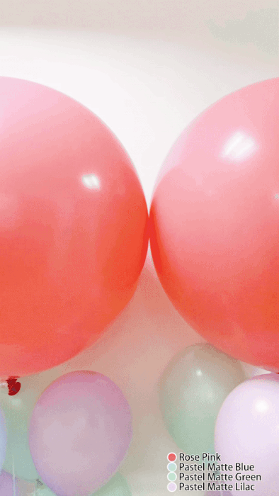 36'' Jumbo Perfectly Round Balloons Cluster - Fashion Colors