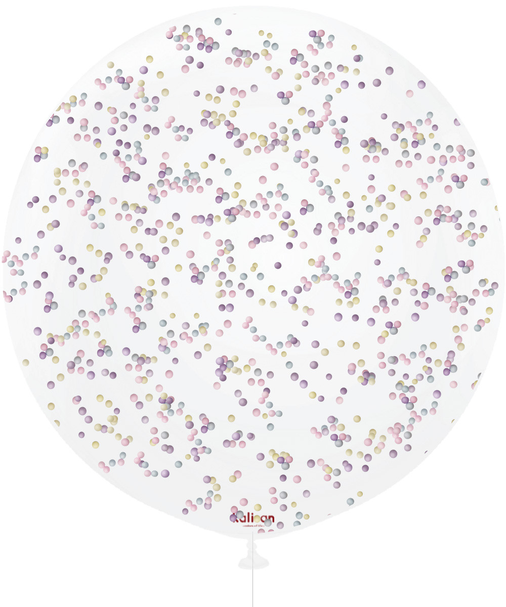 36'' Jumbo Perfectly Round Balloon - Snowball Pastel Rainbow - Give Fun
