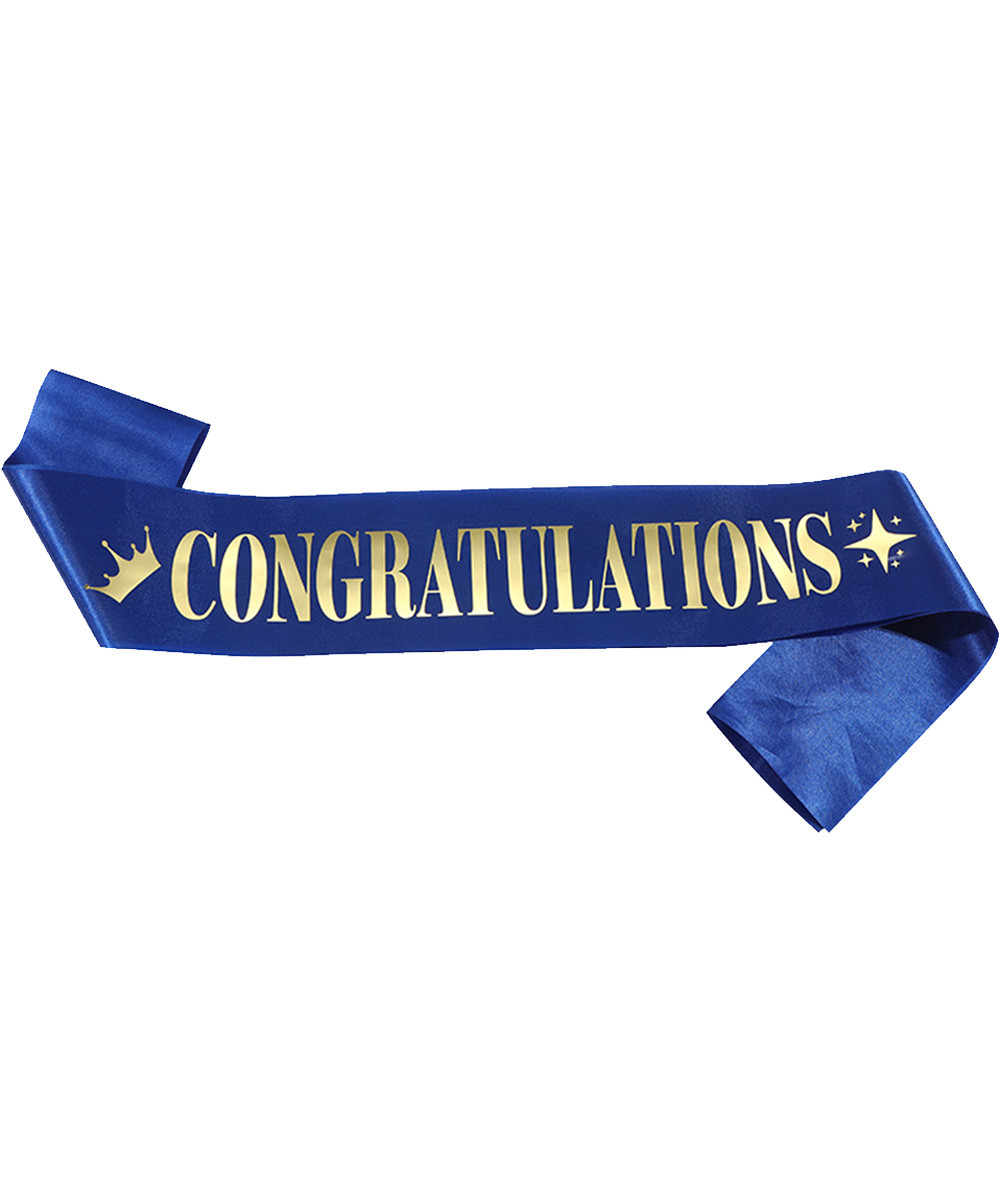 CONGRATULATIONS Sash - Navy Blue