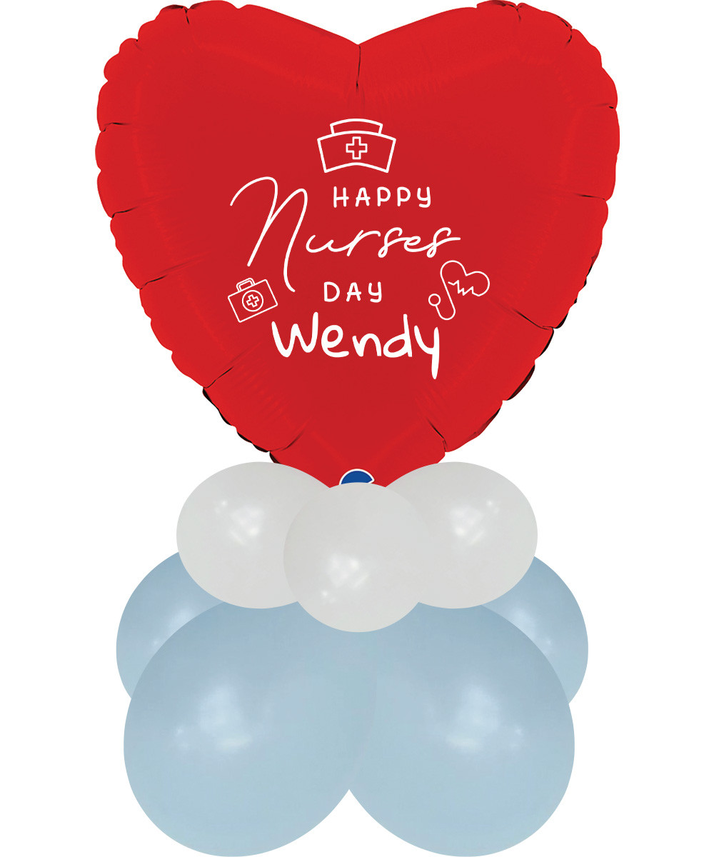 [Nurse Day] 18" Personalised Heart Balloon Display Delight - Happy ...