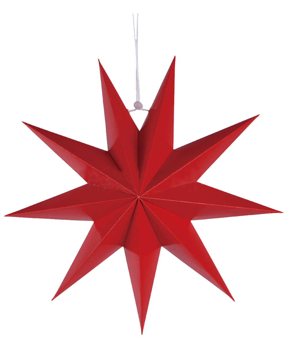 Octagonal Star Paper Ornament (30cm) - Red - Give Fun