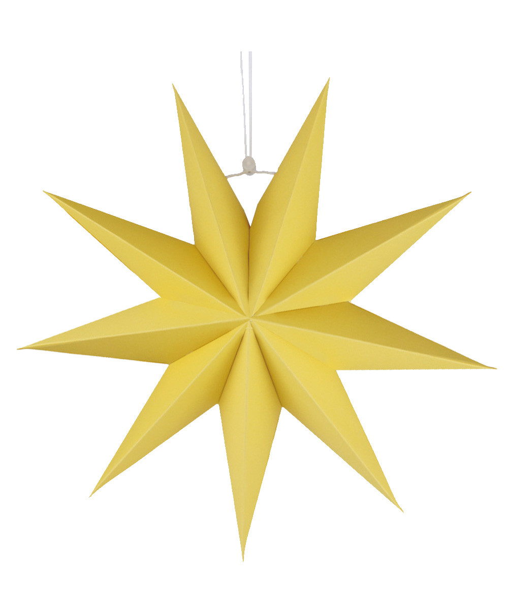 Octagonal Star Paper Ornament (30cm) - Yellow - Give Fun