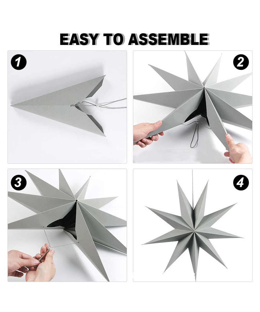 Octagonal Star Paper Ornament (30cm) - Mint - Give Fun