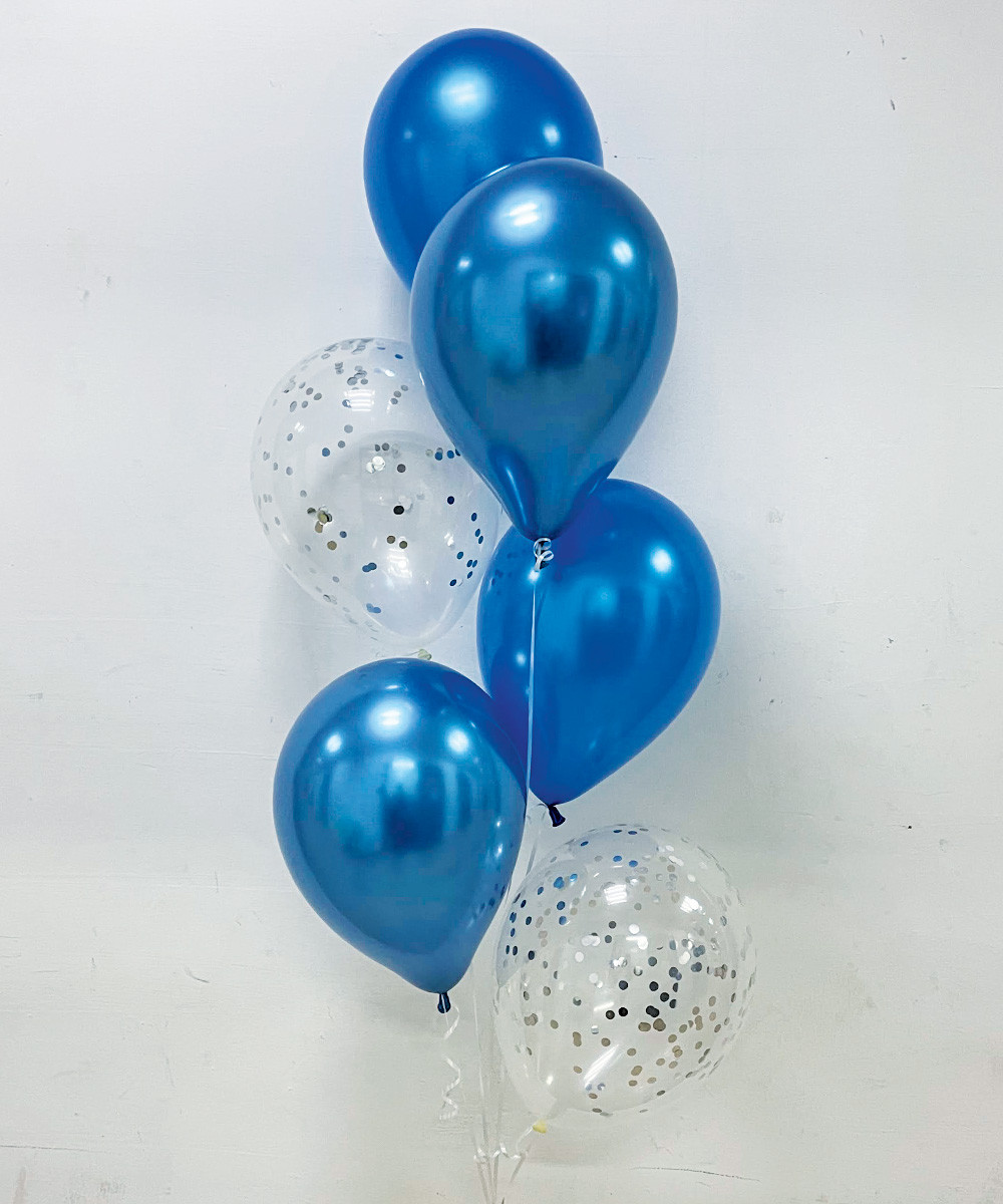 (Create Your Own Helium Balloon Cluster) 12'' Round Confetti (1cm ...