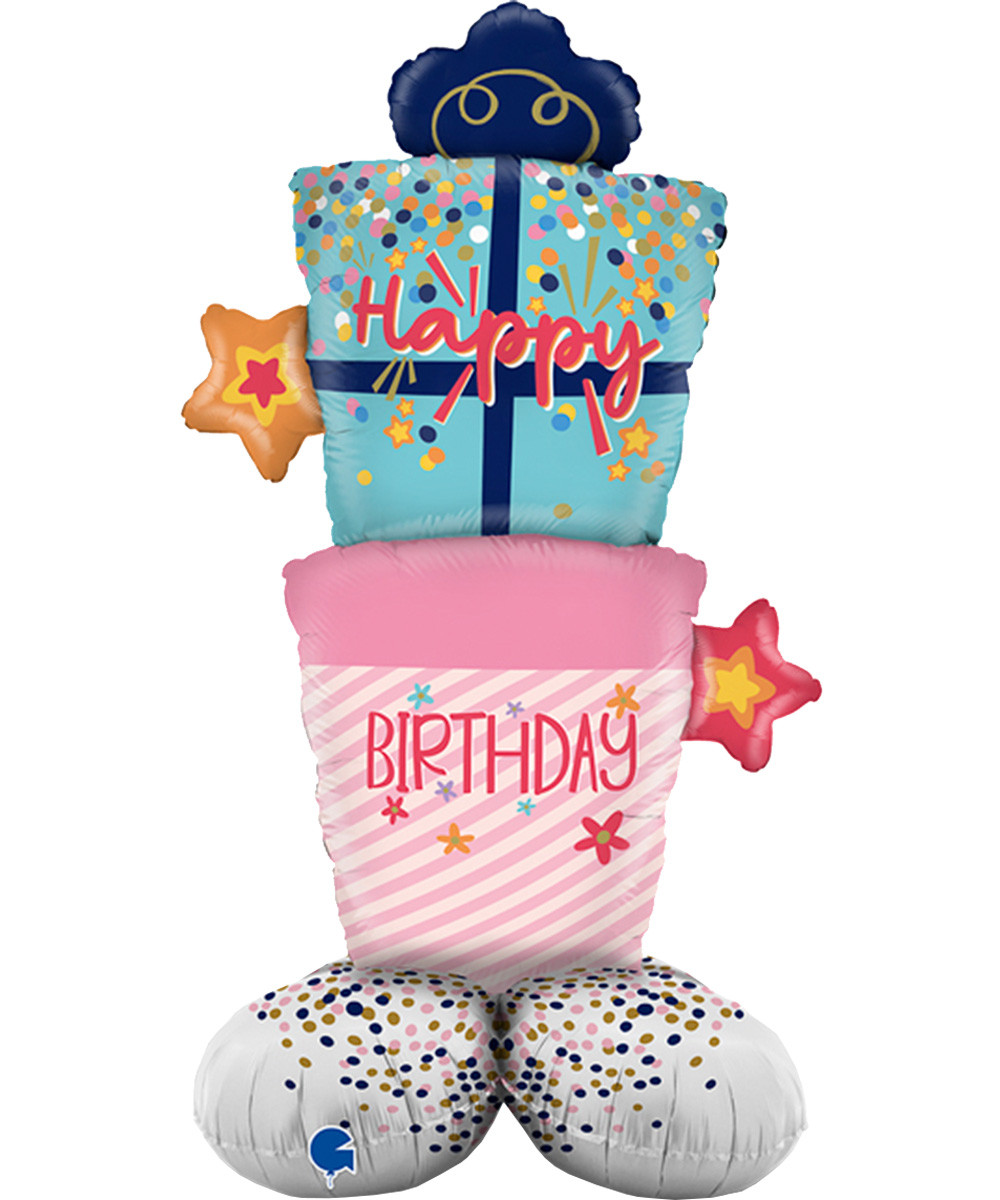 [The Standups] Happy Birthday Gift Boxes Standup (47inch) - Give Fun