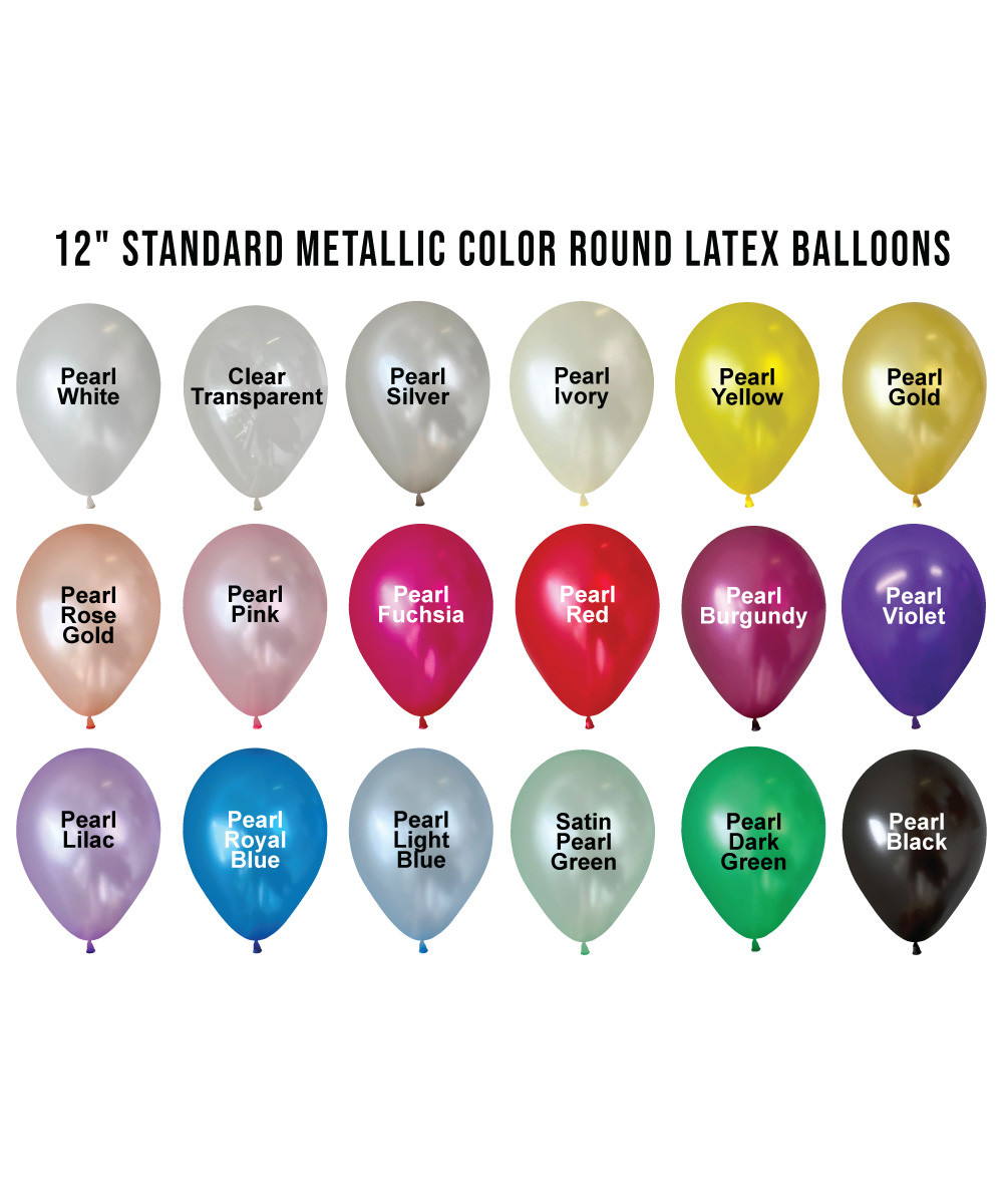 12" Standard Metallic Color Round Latex Balloon - Pearl Burgundy - Give Fun