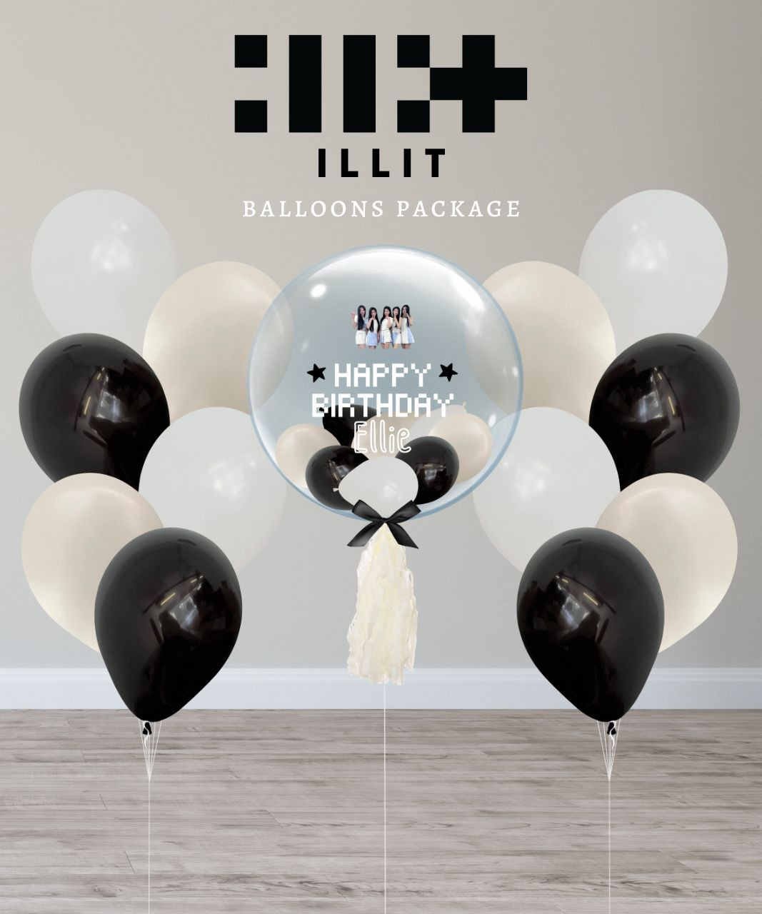 [Birthday] Illit Personalised Bubble Balloons Package