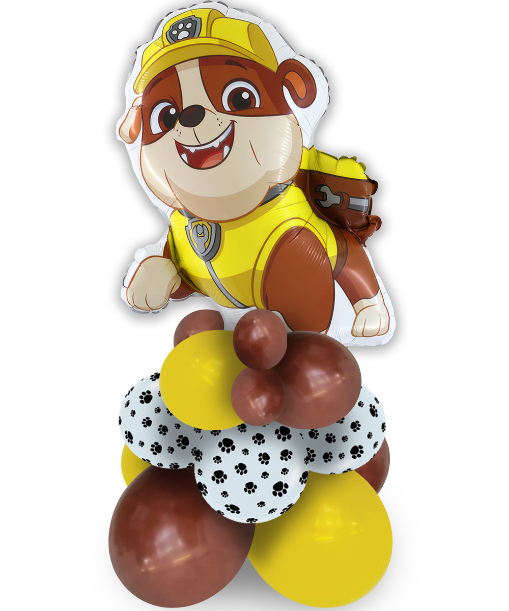 [Paw Patrol] Paw Patrol Rubble Printed Latex Balloons Stand - Give Fun