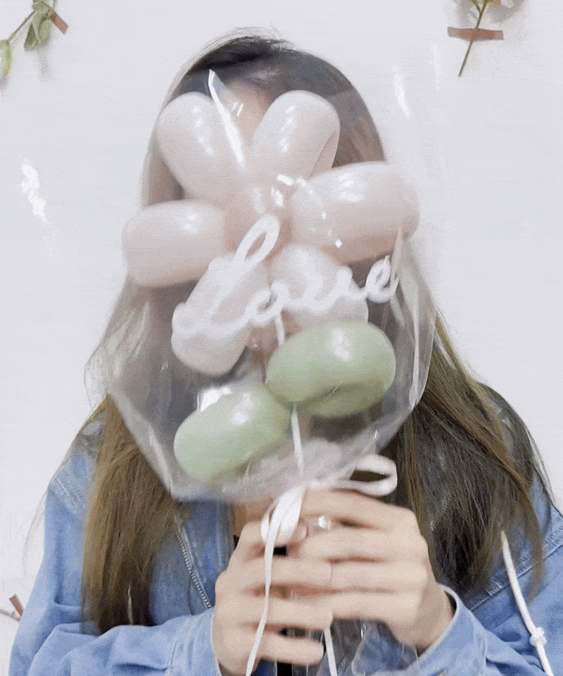 [Happy Valentine's Day] Single Stalk Flower Balloon Hand Bouquet