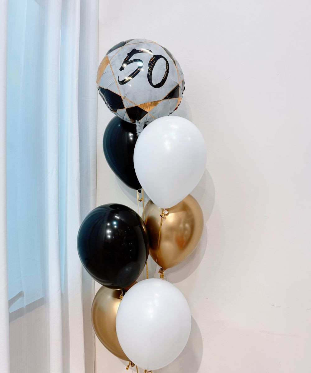 [Birthday] Marble Mate 50 Birthday Chain Balloons Bouquet | Give Fun ...