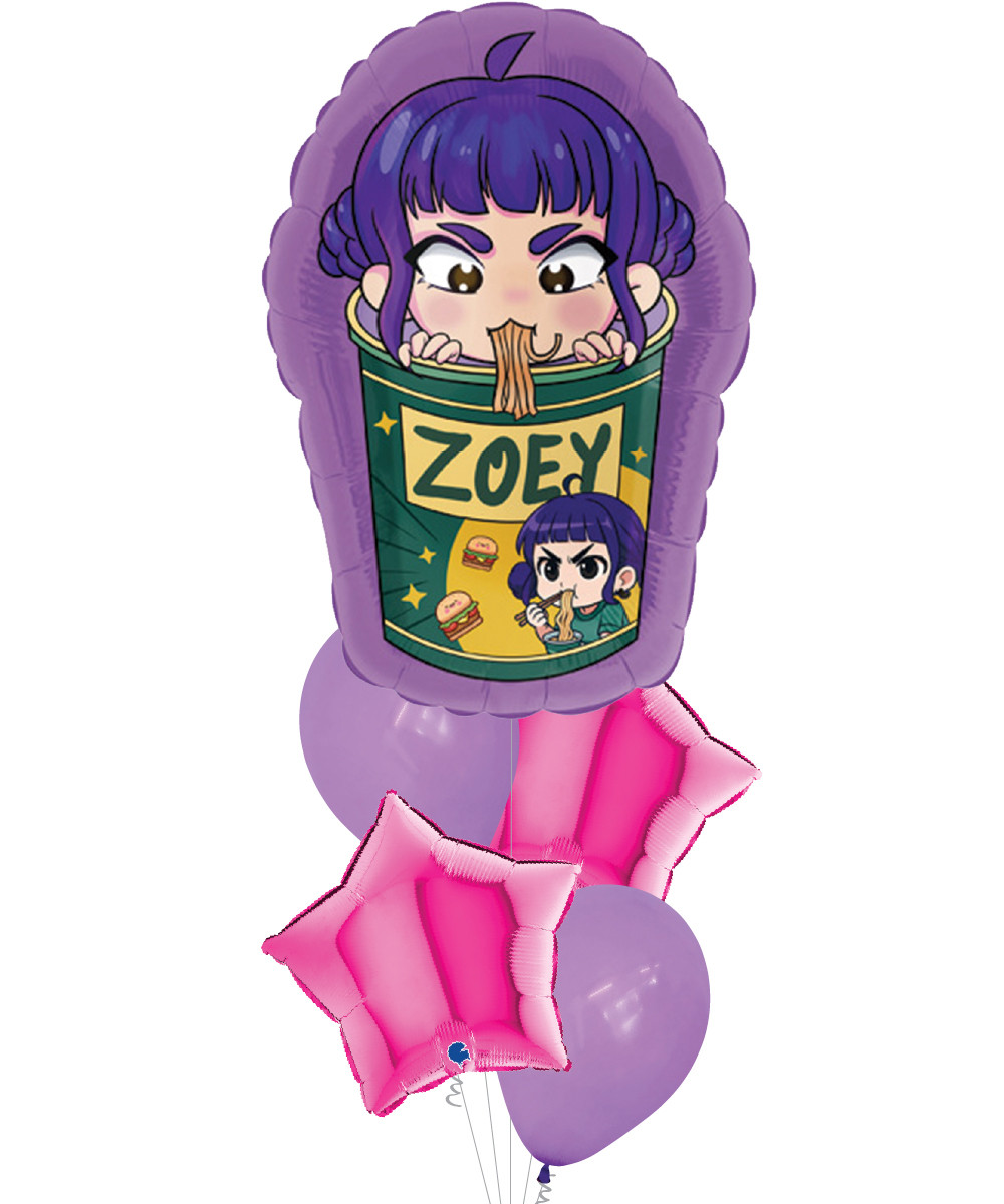 Zoey Balloon Bouquet | Kpop Demon Hunter Helium Inflated Balloons ...