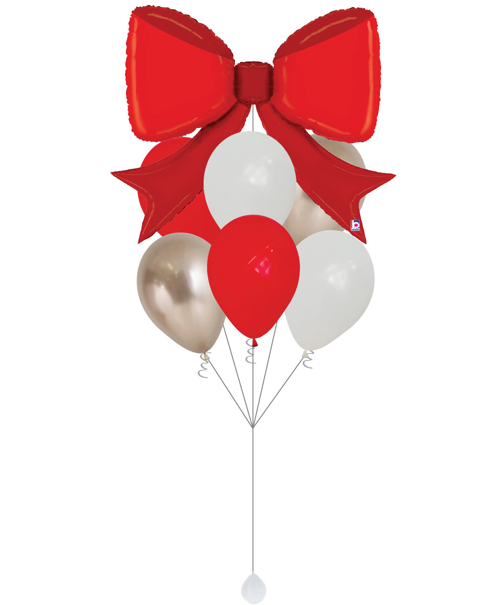 Red Bow Balloons Bouquet | Birthday & Party Balloons Singapore – Give Fun
