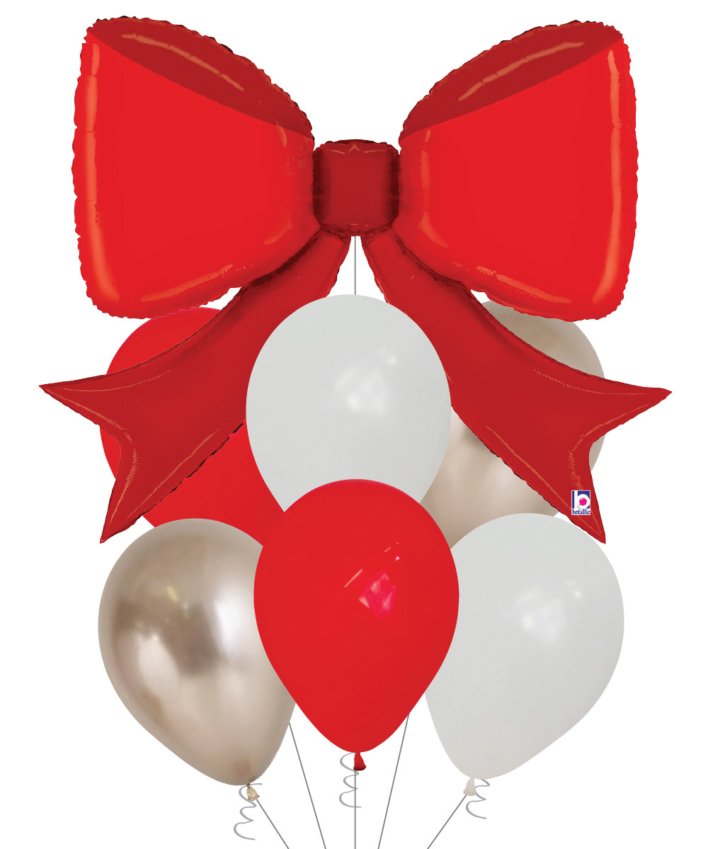 Red Bow Balloons Bouquet | Birthday & Party Balloons Singapore – Give Fun