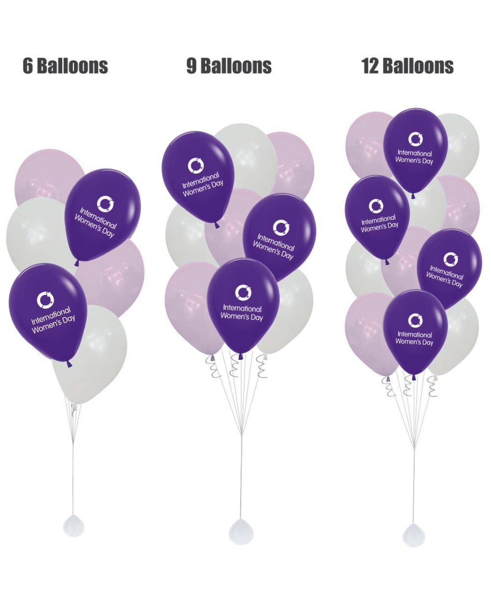 [IWD 2026] 12" Latex IWD Themed Helium Balloons Cluster - International ...