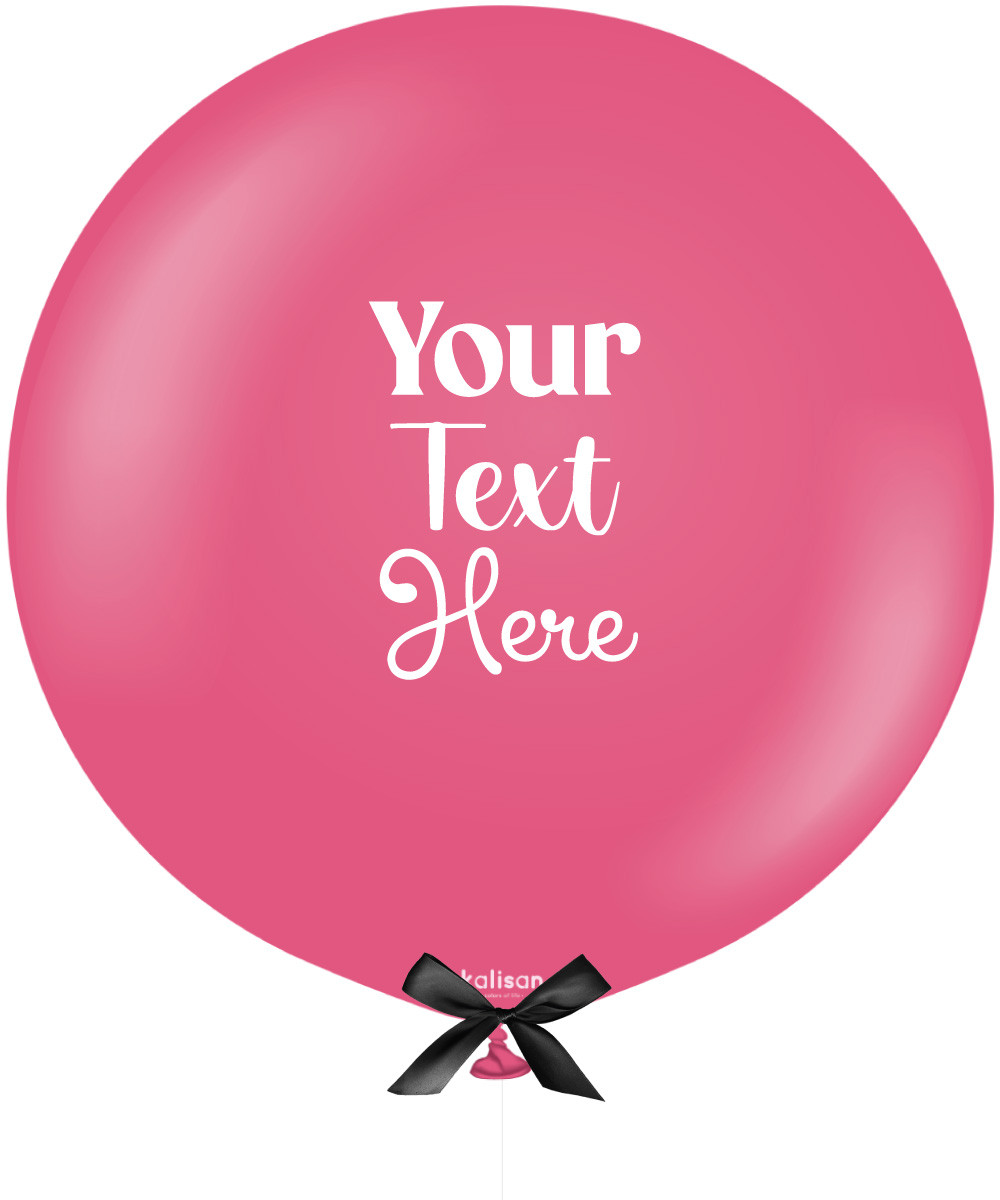 36" Personalised Jumbo Perfectly Round Latex Balloon - Dark Blue - Give Fun