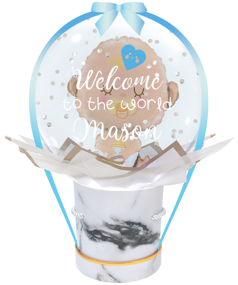 [Baby] Hello World Balloons Bouquet - Baby Girl - Give Fun