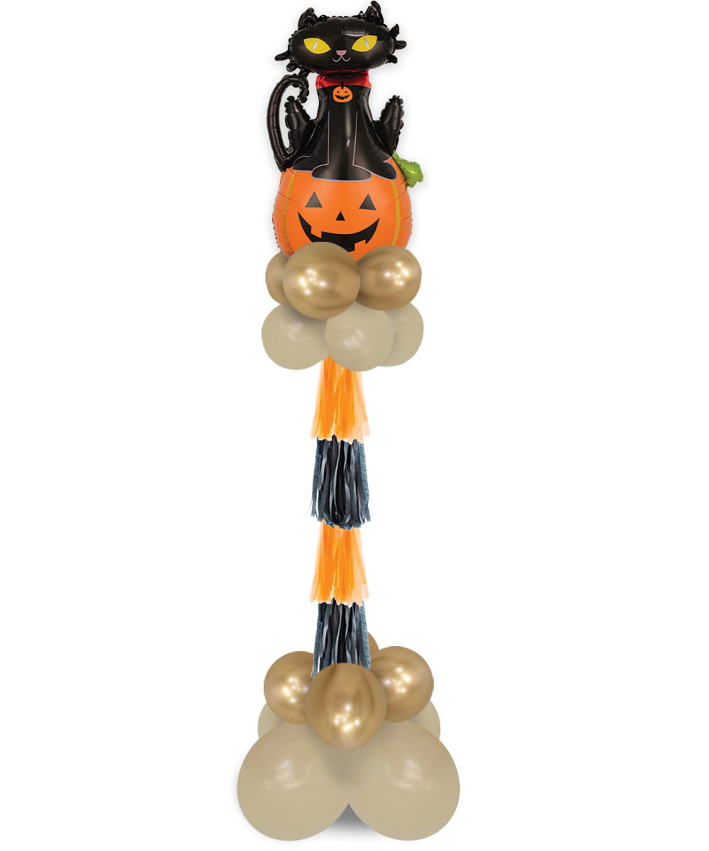 [Spooky Halloween] Halloween Themed Balloon Tower (2m) - Funny Pumpkin