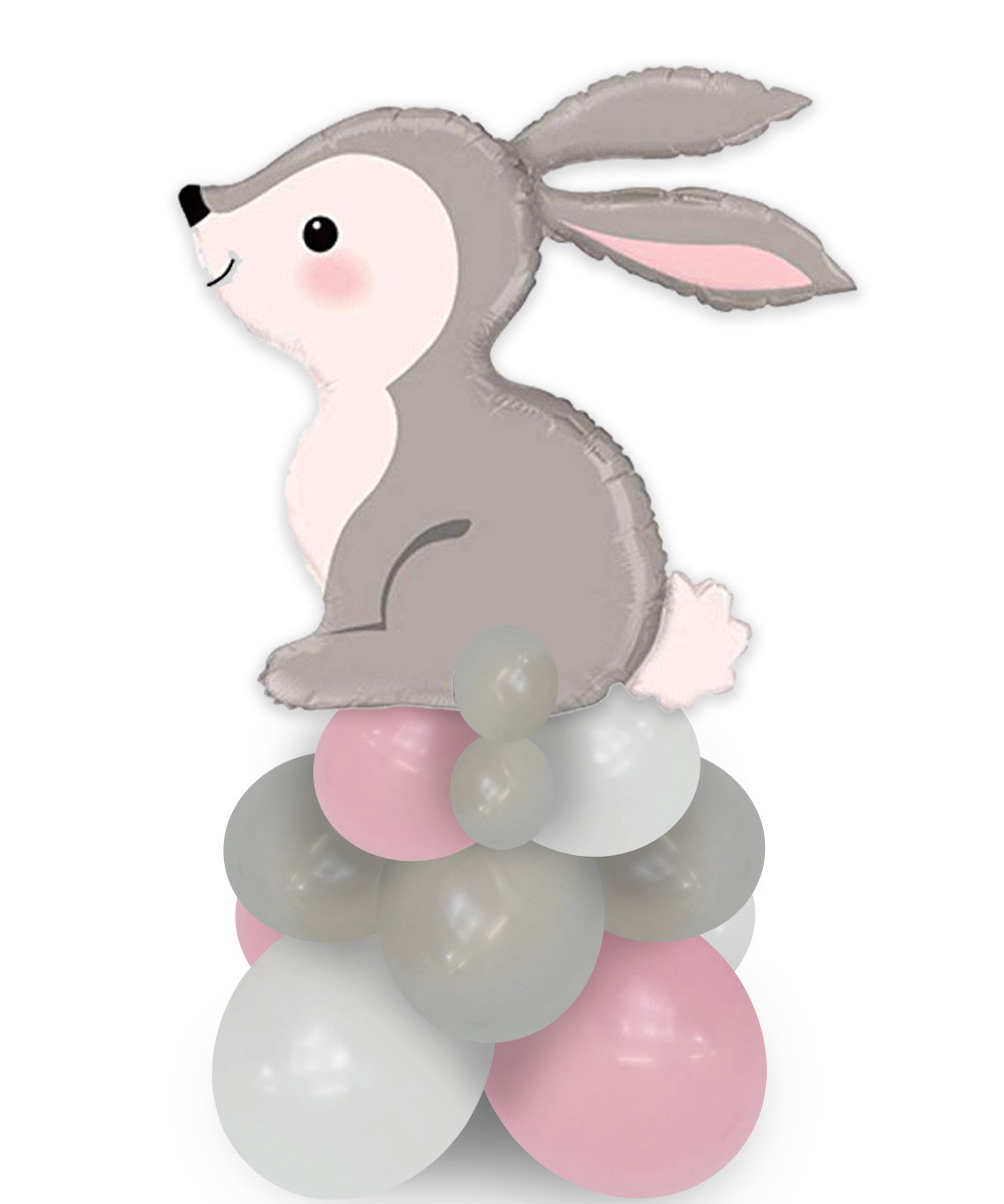 [Animal] Sweet Woodland Rabbit Bunny Foil Balloon (36inch) - Give Fun