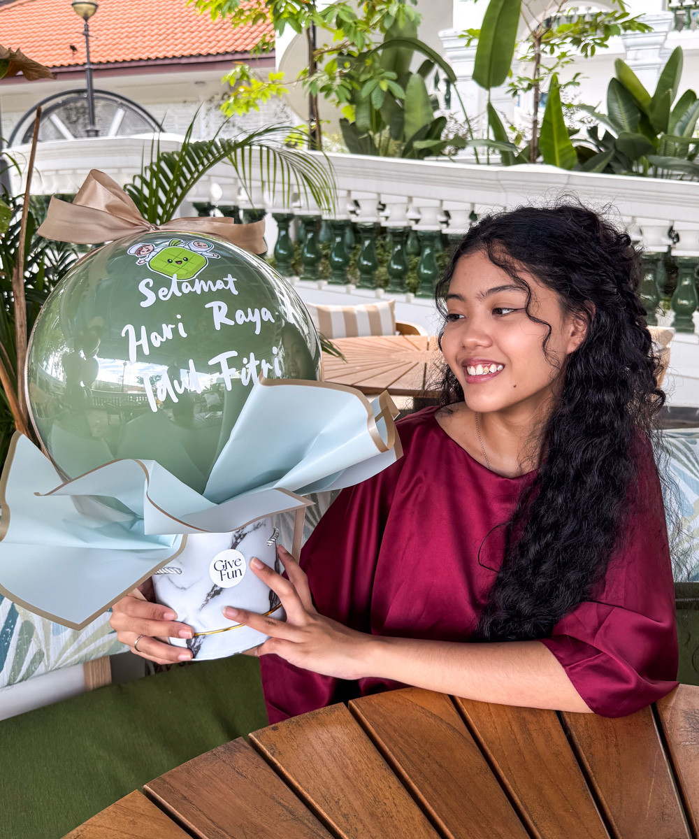 [Sinar Raya] Personalised Jewel Balloon Dome - Selamat Hari Raya Idul Fitri