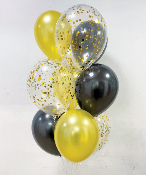 (Create Your Own Helium Balloon Cluster) 12'' Round Confetti (1cm ...