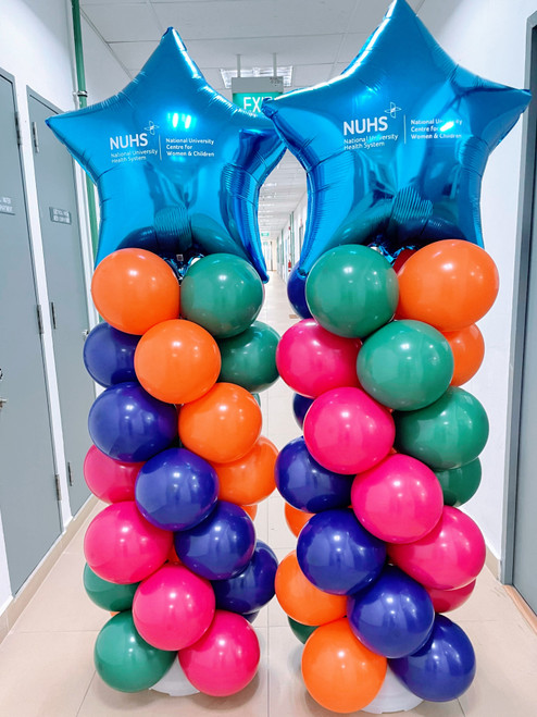 Personalised Giant Star Balloon Column 2m (Create your own colors!)