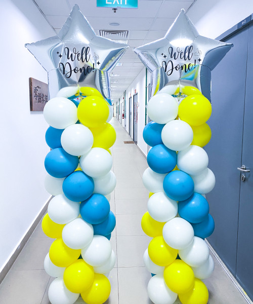 Personalised Giant Star Balloon Column 2m (Create your own colors!)
