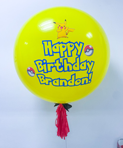 [Party: Pokemon] 36" Personalised Jumbo Latex Balloon (Yellow ...