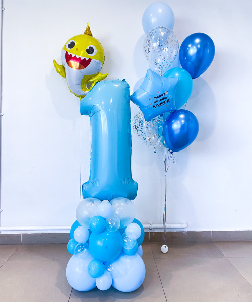 [Pinkfong] Baby Shark Do Do Do Do (Personalised Text) Balloons Package