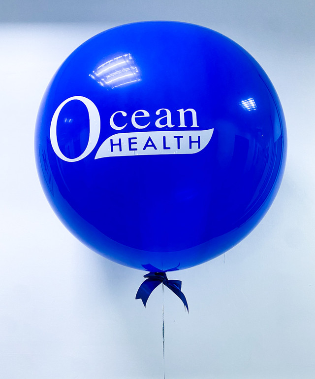36" Personalised Jumbo Perfectly Round Latex Balloon - Dark Blue - Give Fun