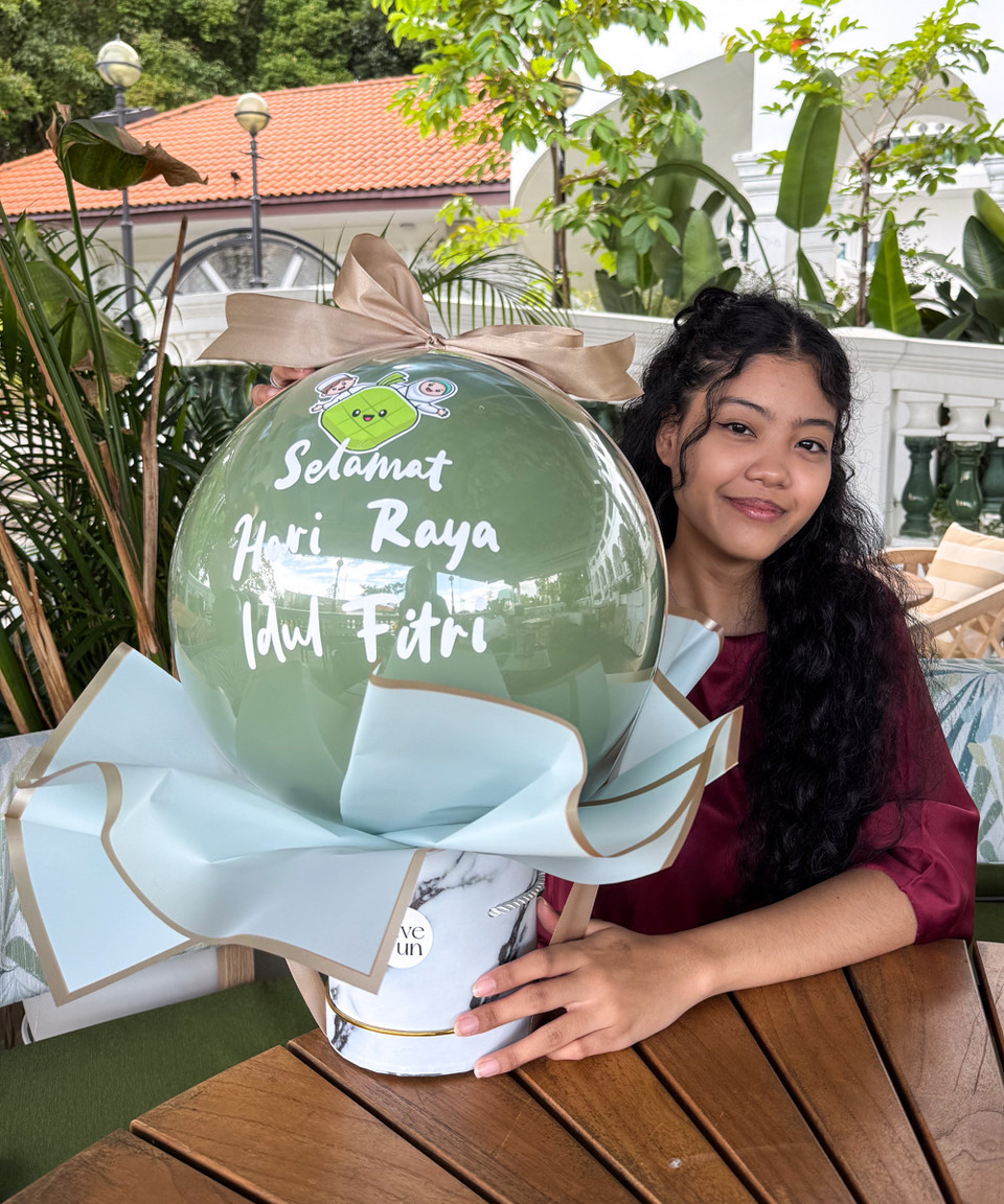 [Sinar Raya] Personalised Jewel Balloon Dome - Selamat Hari Raya Idul Fitri