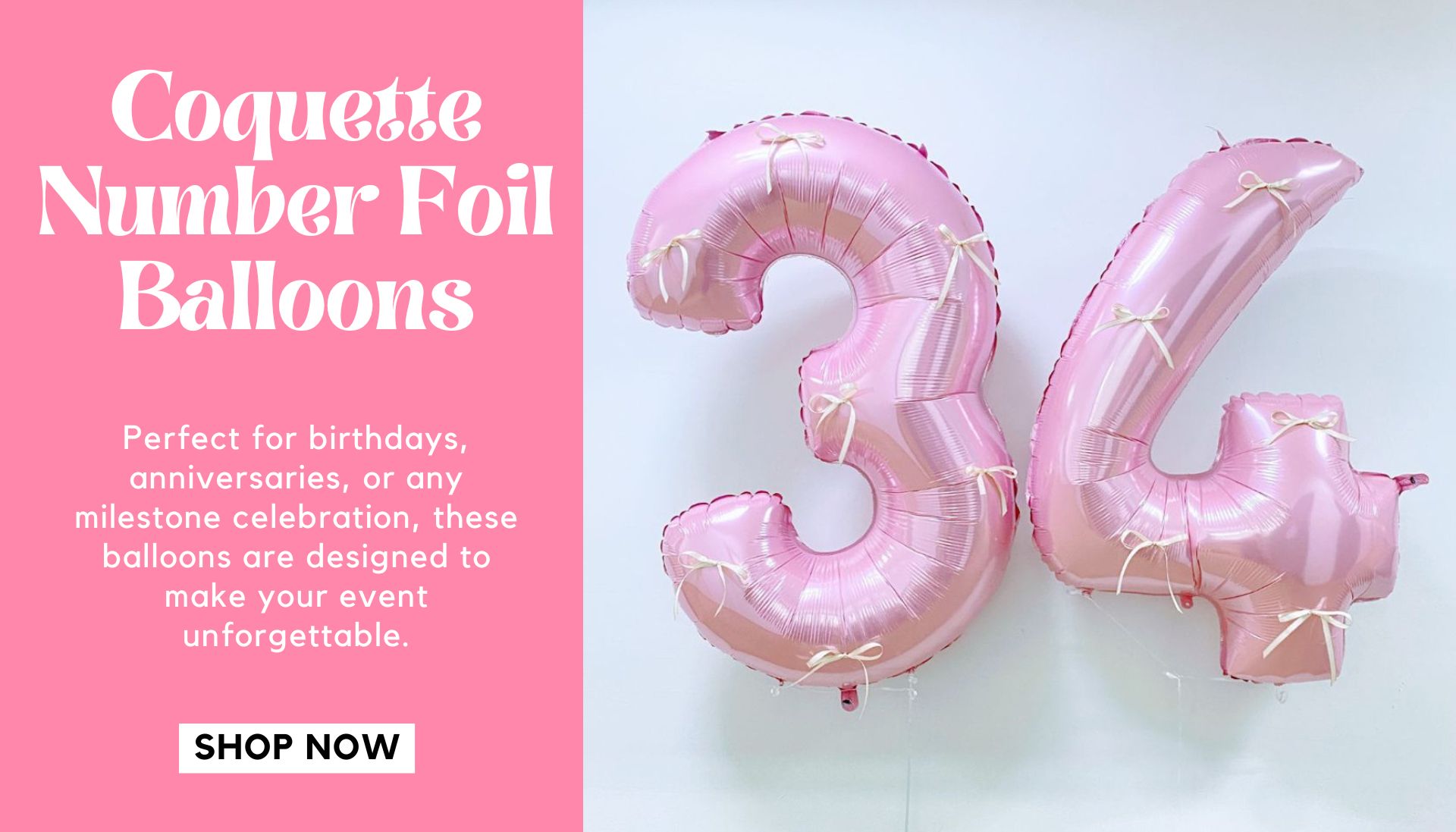 Just Arrived: Elegant Coquette Number Balloons for Milestone Moments ...
