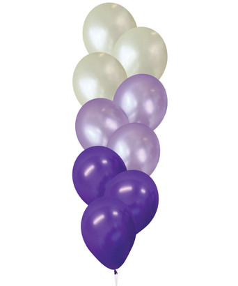 12" Ombre Helium Balloon Cluster – Metallic Party Balloons Singapore