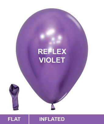 5" Mini Reflex Round Latex Balloon - Violet - Give Fun