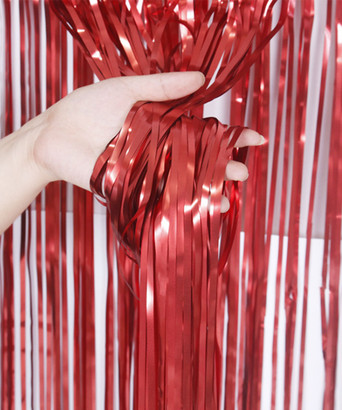 Streamer Curtain Fringe Backdrop (1meter x 2 meter) - Metallic Stardom ...