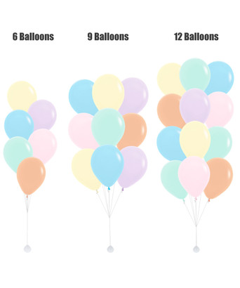 (Create Your Own Helium Balloon Cluster) 12" Rainbow Latex Balloon ...