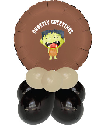 18" Personalised Round Balloon Display Delight - Frankenstein Ghostly ...